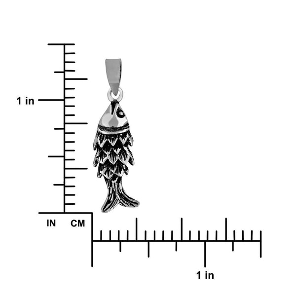 Sterling Silver Small Segmented Fish Pendant Necklace, 18" – Hawaiian ...