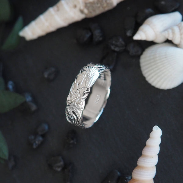 Sterling Silver Hawaiian Wedding Band Ring 6mm – Hawaiian Silver Jewelry